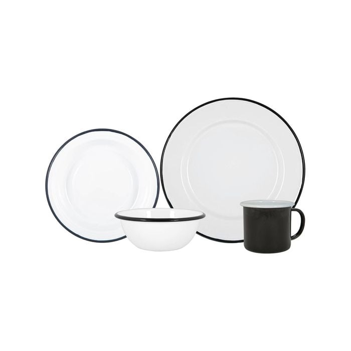 Argon Tableware 16pc Enamel Dinnerware Set - Bunnings Australia