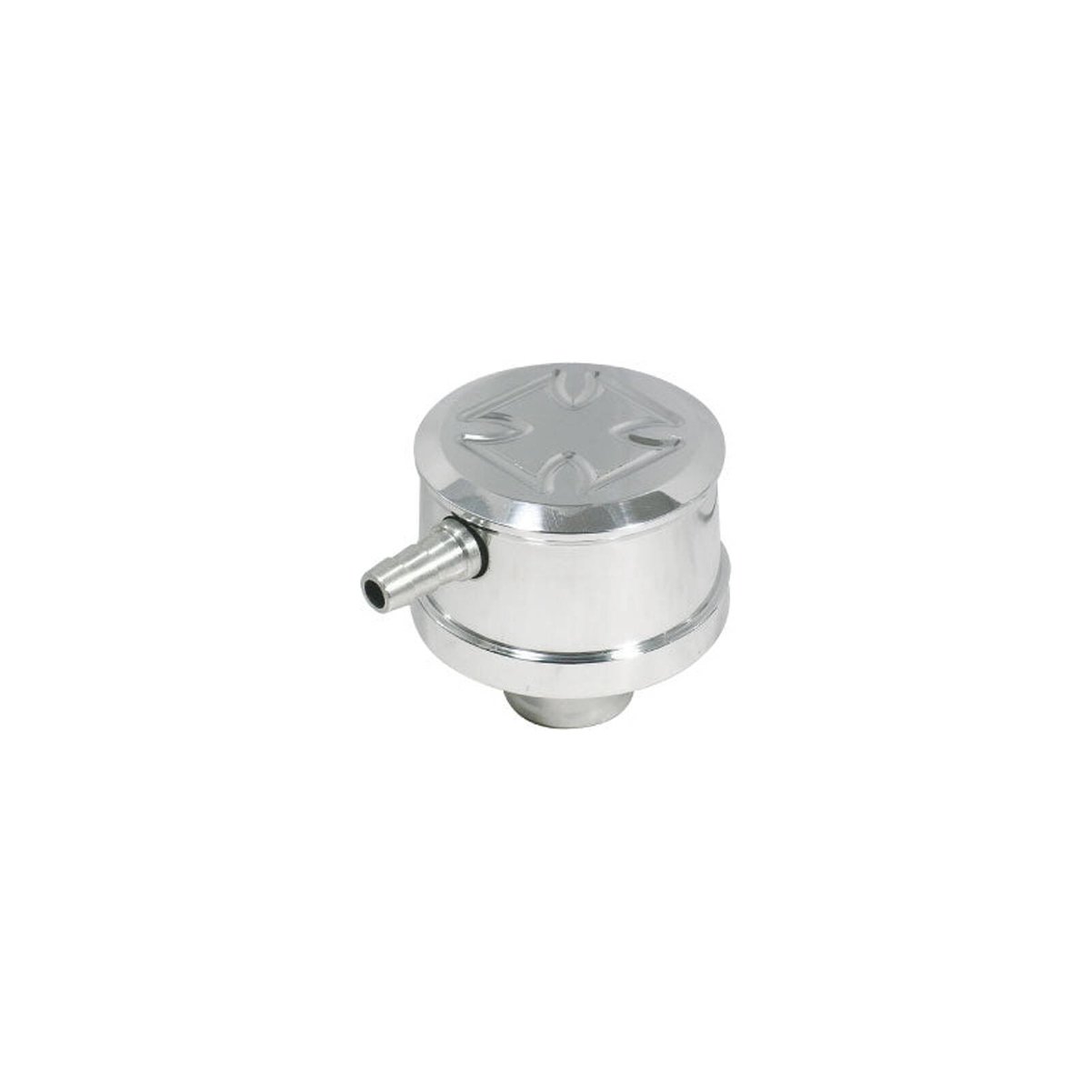 Cal Custom Polished Aluminium Push-In Breather Cap with PCV Iron Cross ...