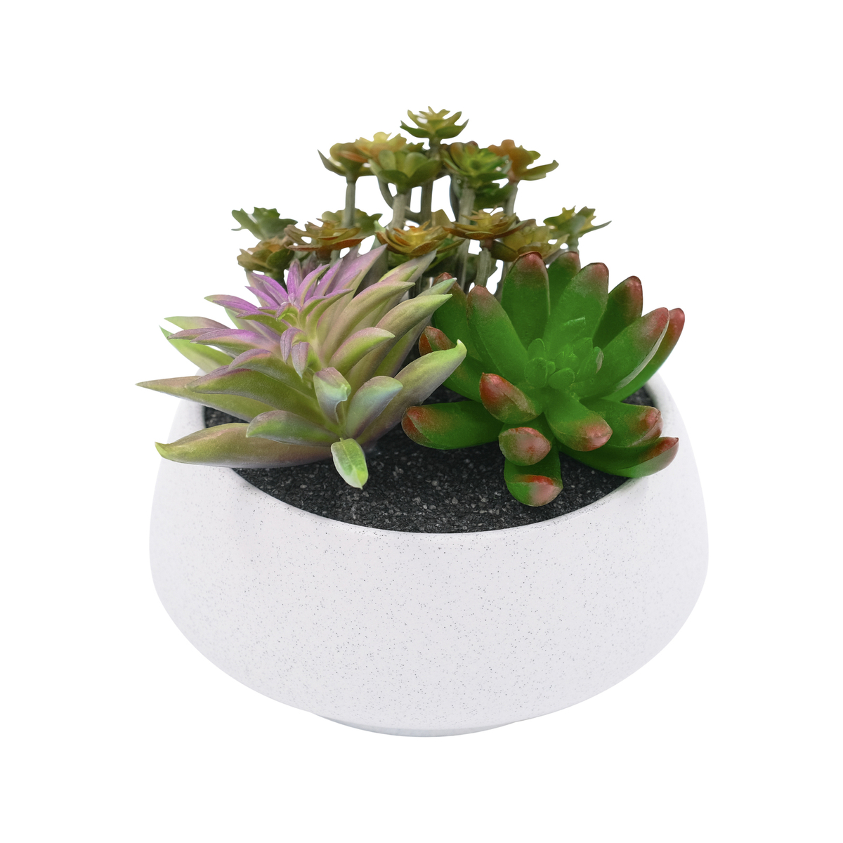 UN-REAL 15cm Artificial Trio Succulent In Sandy Pot - Bunnings Australia