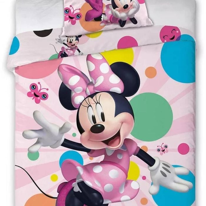 Disney Minnie Mouse Spots Quilt Cover Set - Single Bed Size - Bunnings ...