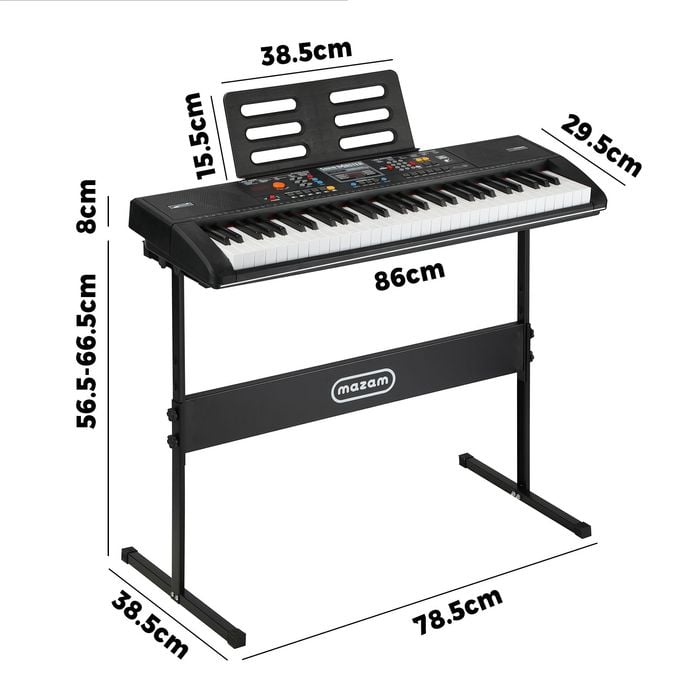 Mazam 61 Keys Electronic Piano Keyboard Electric Keyboards - Bunnings ...