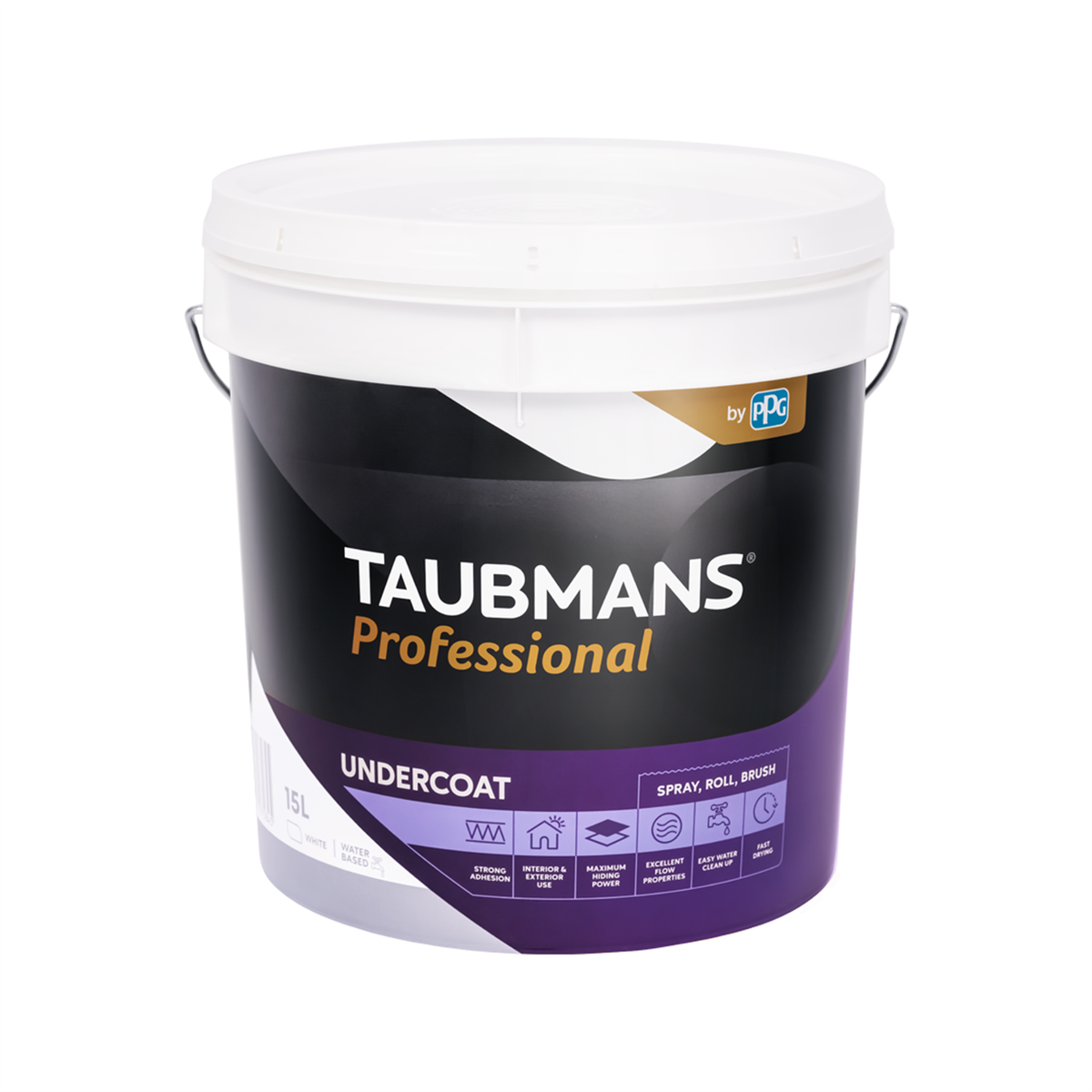 Taubmans Professional 15L White Water Based Undercoat Paint - Bunnings ...