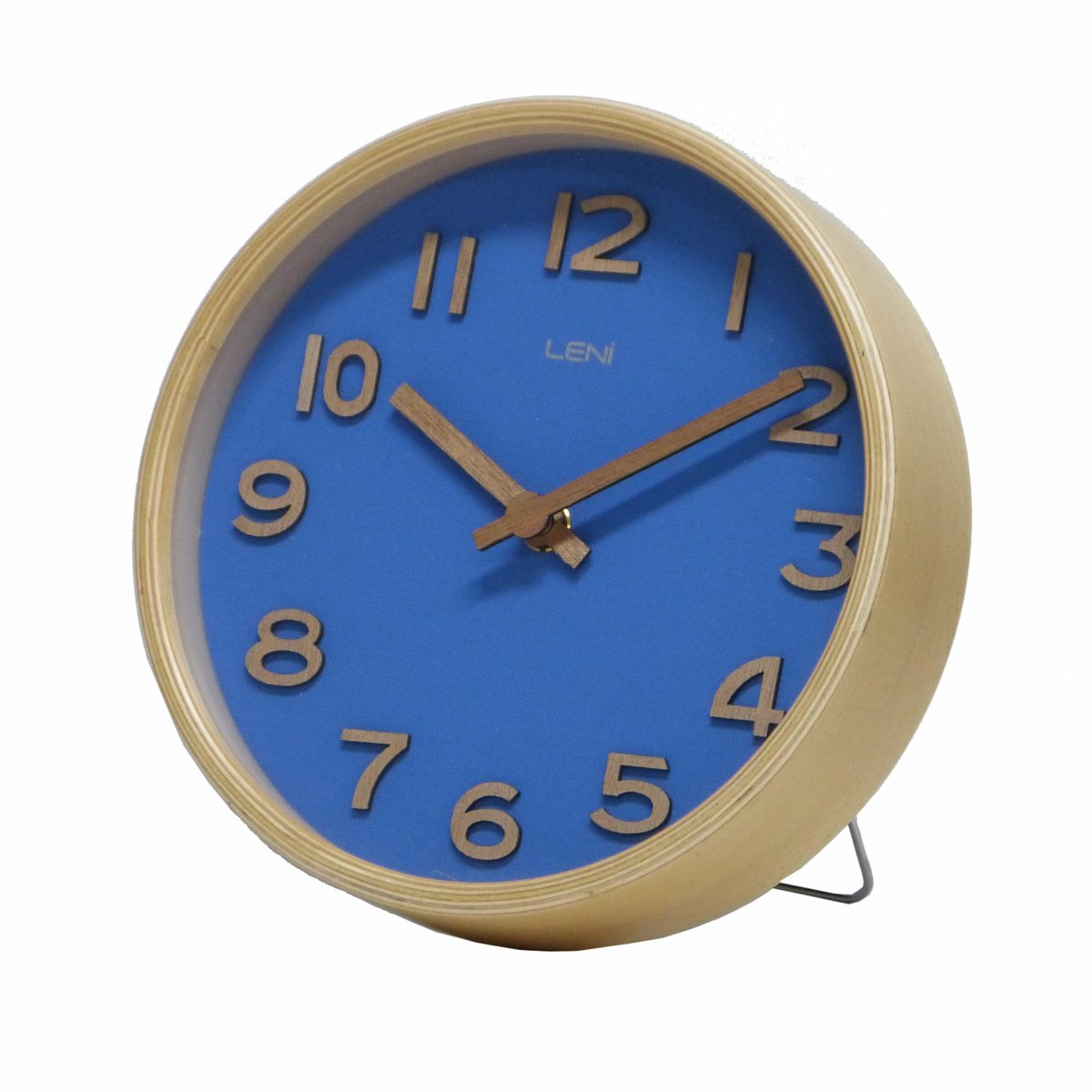Leni 18cm Blue Wood Table/Wall Clock - Bunnings Australia
