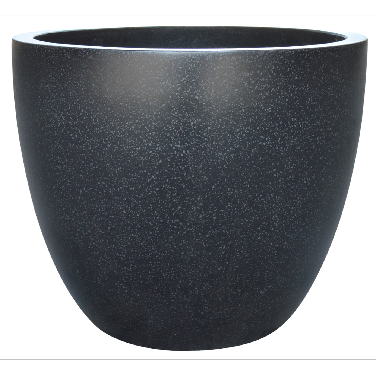 Northcote Pottery 55cm Black Terrazzo Look Precinct Lite Egg Pot Bunnings Australia