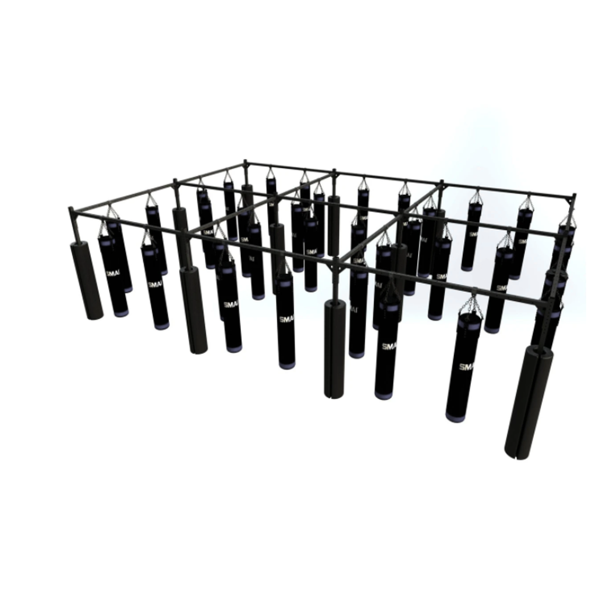 SMAI 34 Station Boxing Bag Rack Pack - Option B: Frame + Punching Bags ...