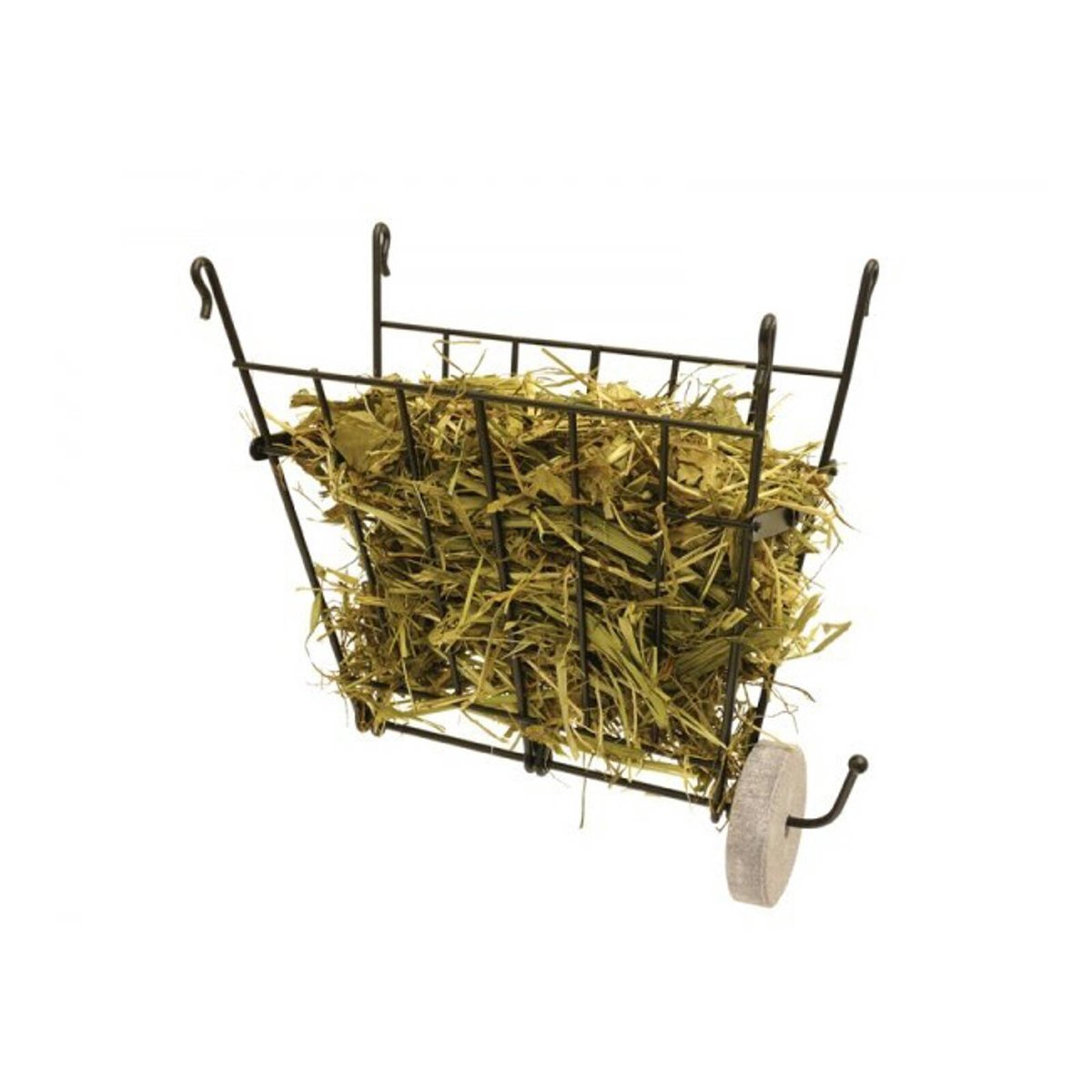 Rosewood Folding Wire Hay Rack Storage Container w/ Treat Hanger For ...