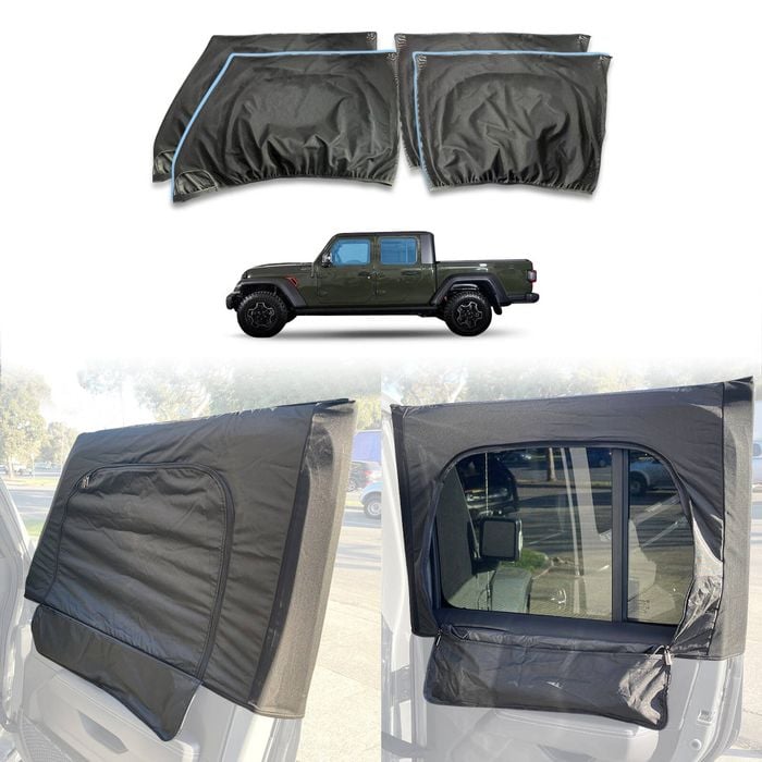 AUSGO Camping Window Sox Sun Shade for Jeep Gladiator 2020-Onwards 4 ...