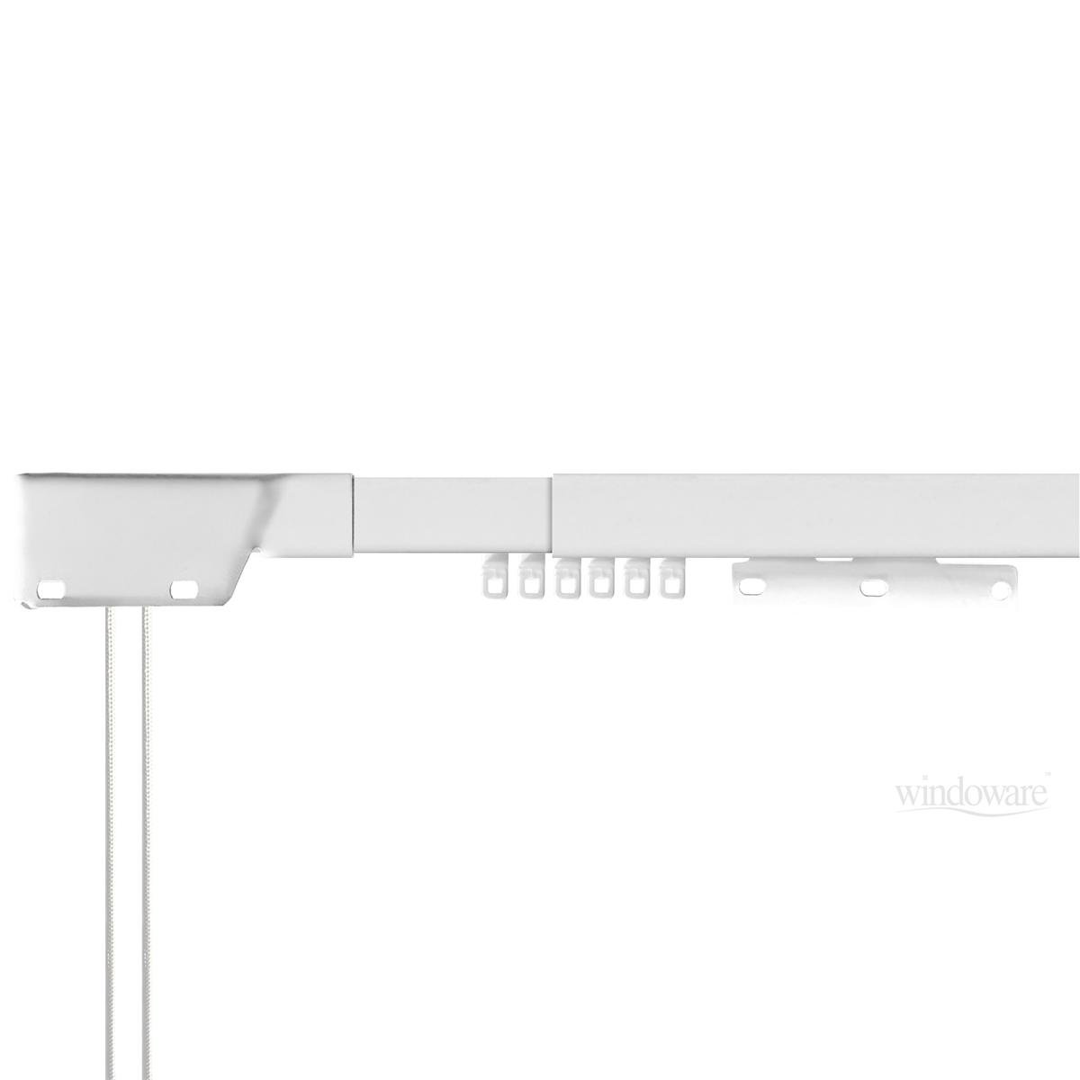 Windoware 290-380cm Size 4 White Square Cord Drawn Extendable Track ...