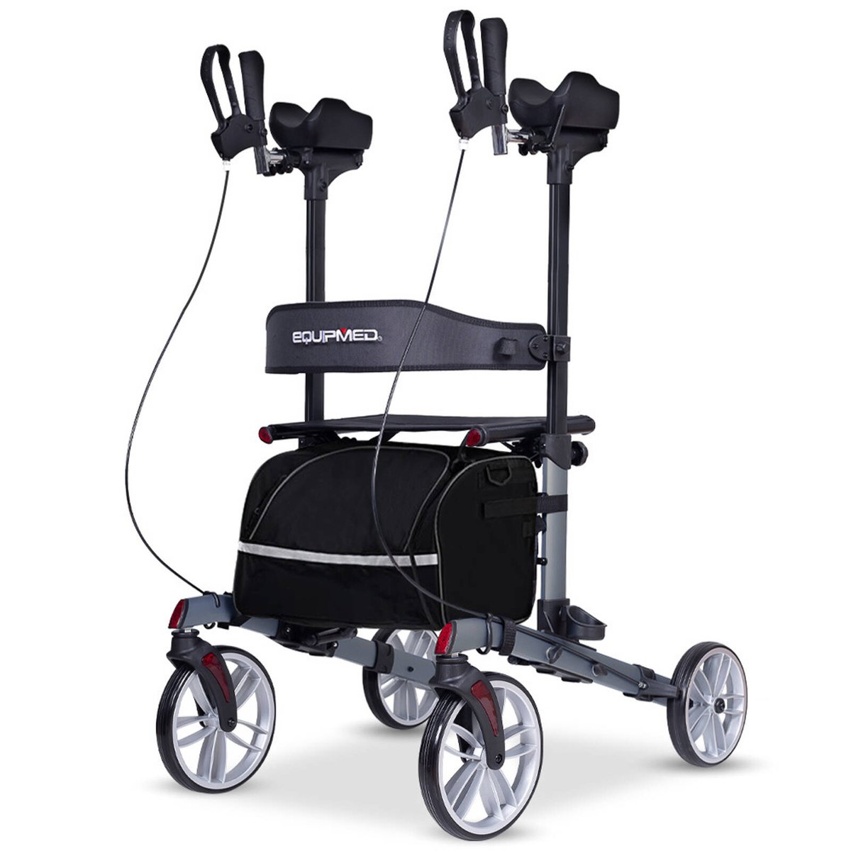 EQUIPMED Upright Rollator Walker with Forearm Rest Supports, Mobilty ...