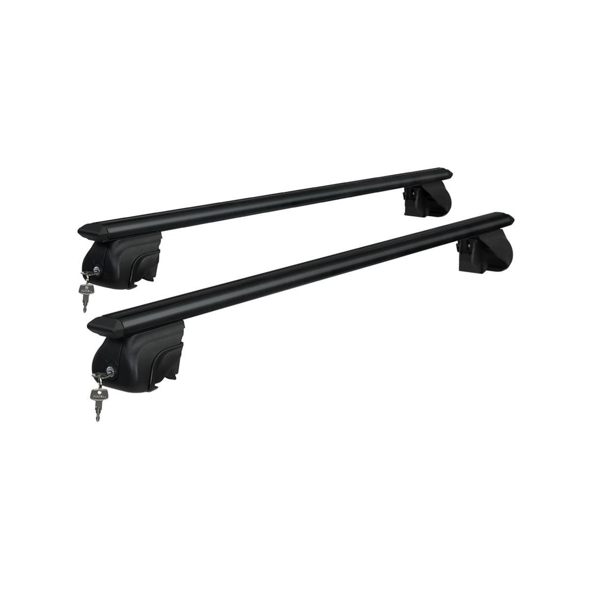 Universal Car Roof Rack Aluminium Adjustable 135cm Black 90kgs ...
