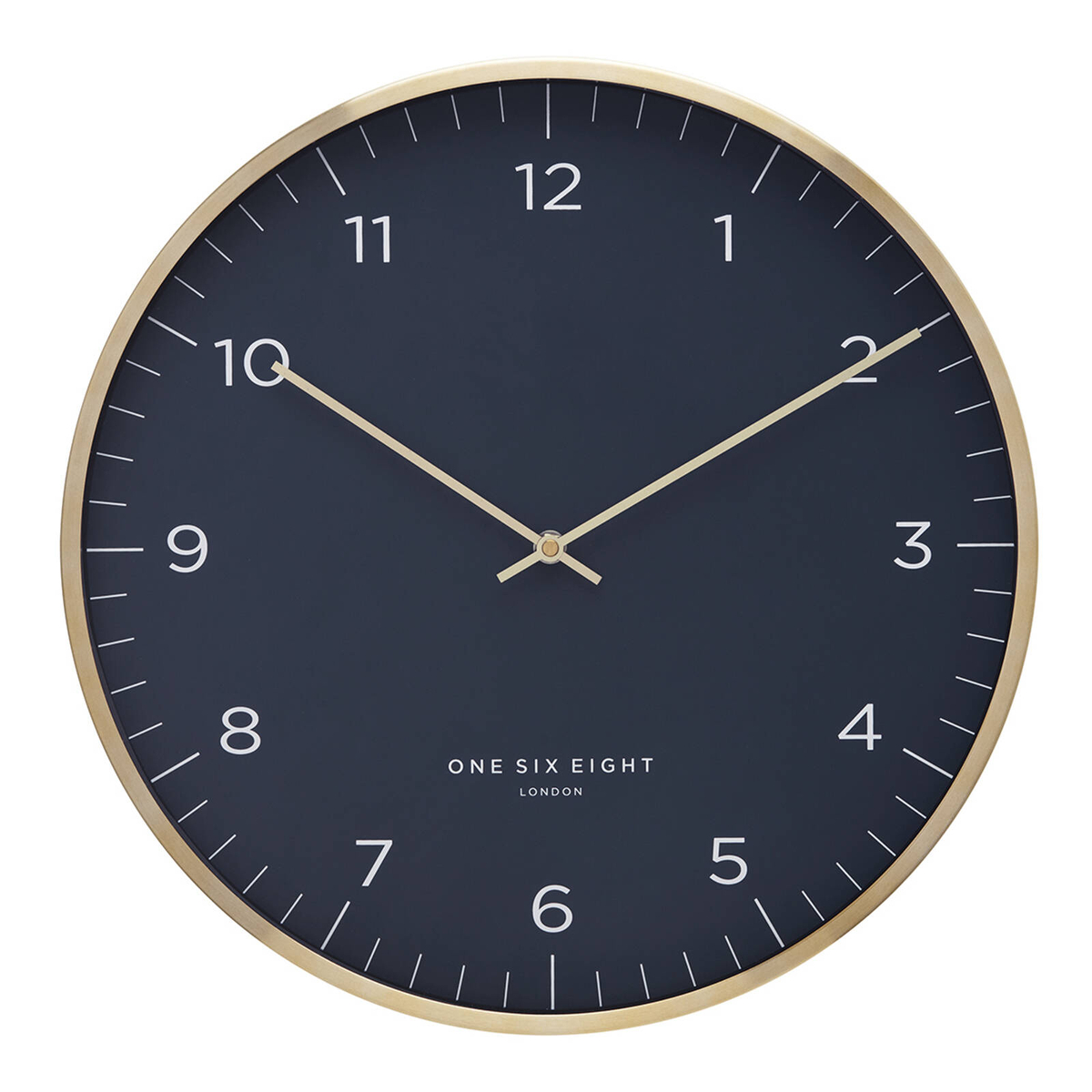 One Six Eight London HENRY 40cm Petrol Blue Silent Wall Clock ...