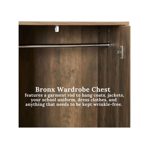 Cosmoliving Bronx Wardrobe Chest Storage Solution Chest Of 2 Drawers ...