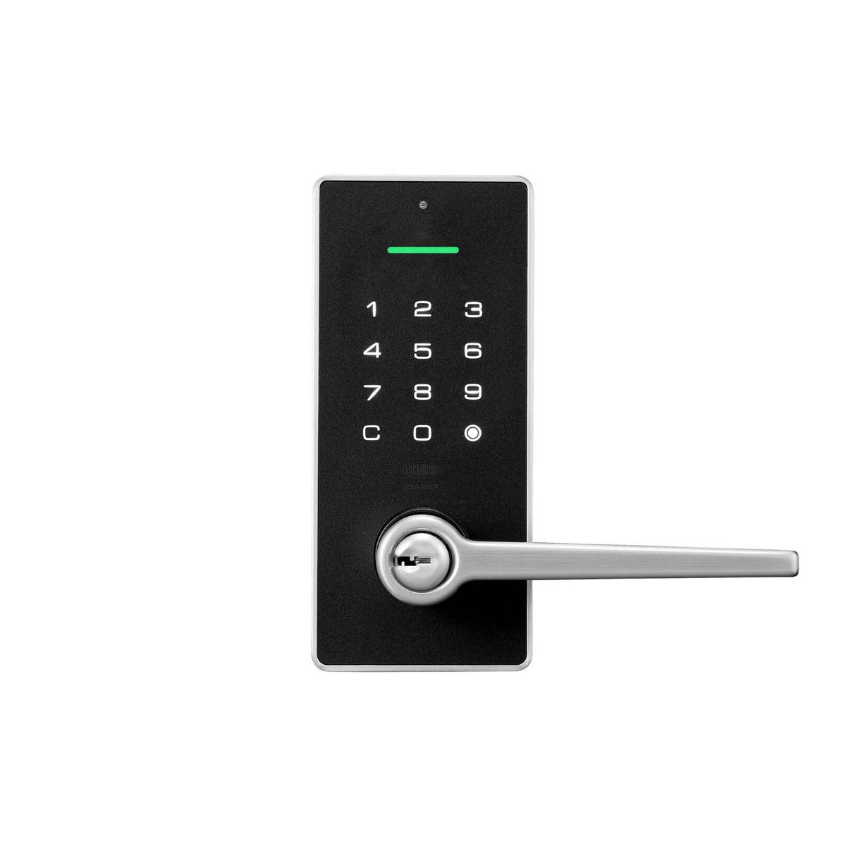Lockwood Satin Nickel Secure Touch Digital Lever Door Lock - Bunnings ...
