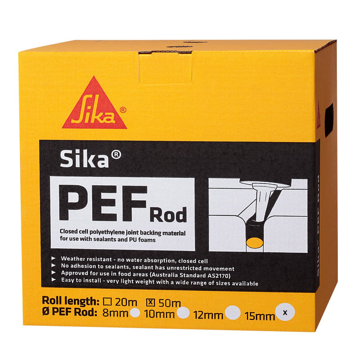 Sika 15mm x 50m P.E.F Backing Rod - Bunnings New Zealand