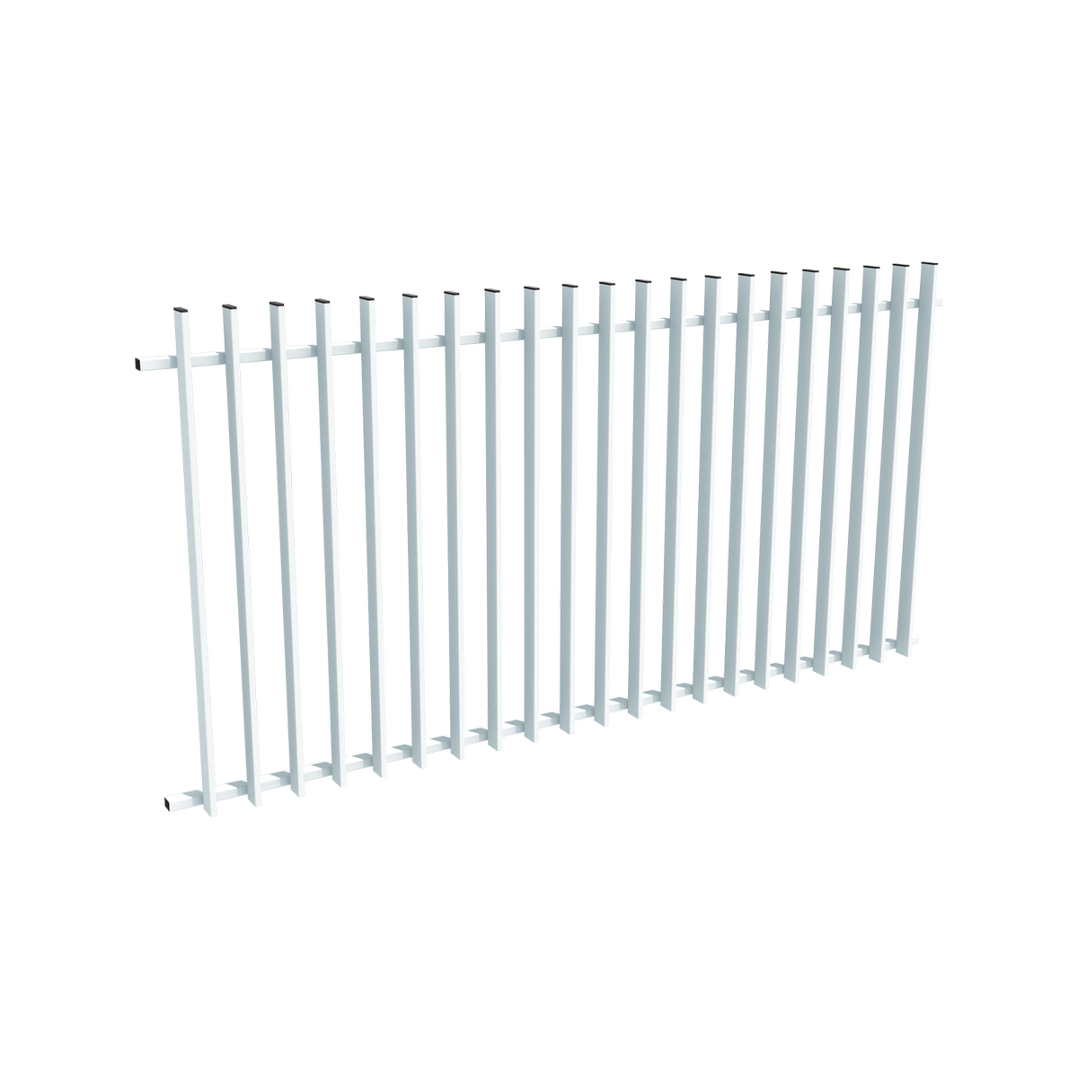 ProtectorAl 2400 x 1200mm Pearl White Aluminium Radiator Pool Fence ...