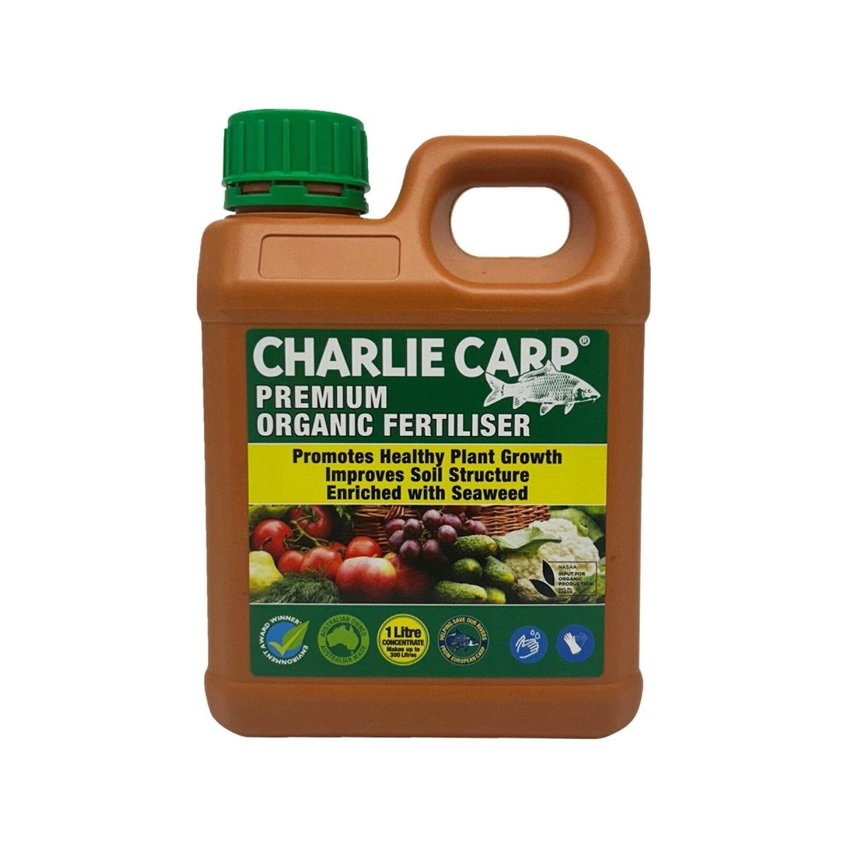 Charlie Carp 1L Premium Organic Fertiliser Concentrate - Bunnings Australia