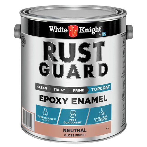 White Knight Rust Guard Gloss Neutral Epoxy Enamel Paint - 4L ...