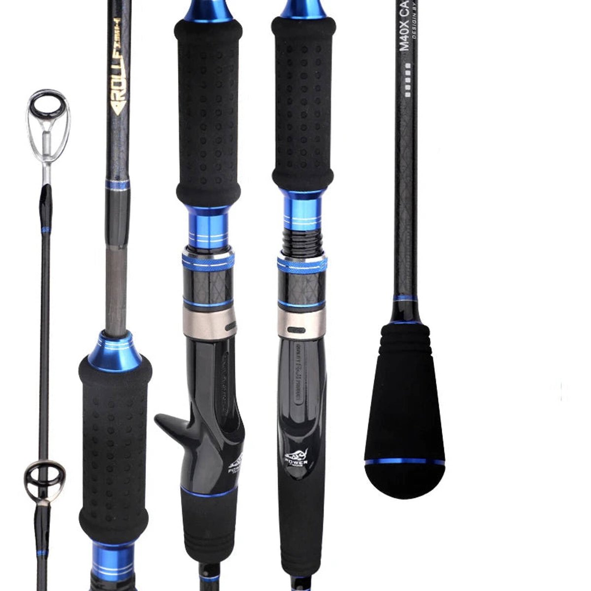 NNEOBA 1.8M 2-Section Fast Jigging Rod Carbon Fiber Saltwater Rod Black ...