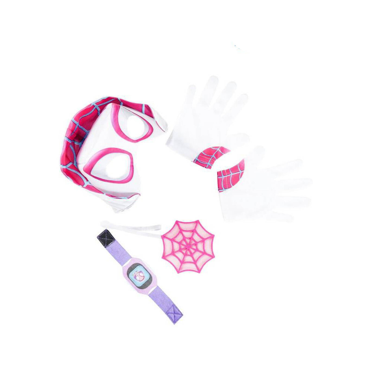 Ghost Spider Kids Accessory Set with Mask Hood Gloves Watch, ONE-SIZE ...