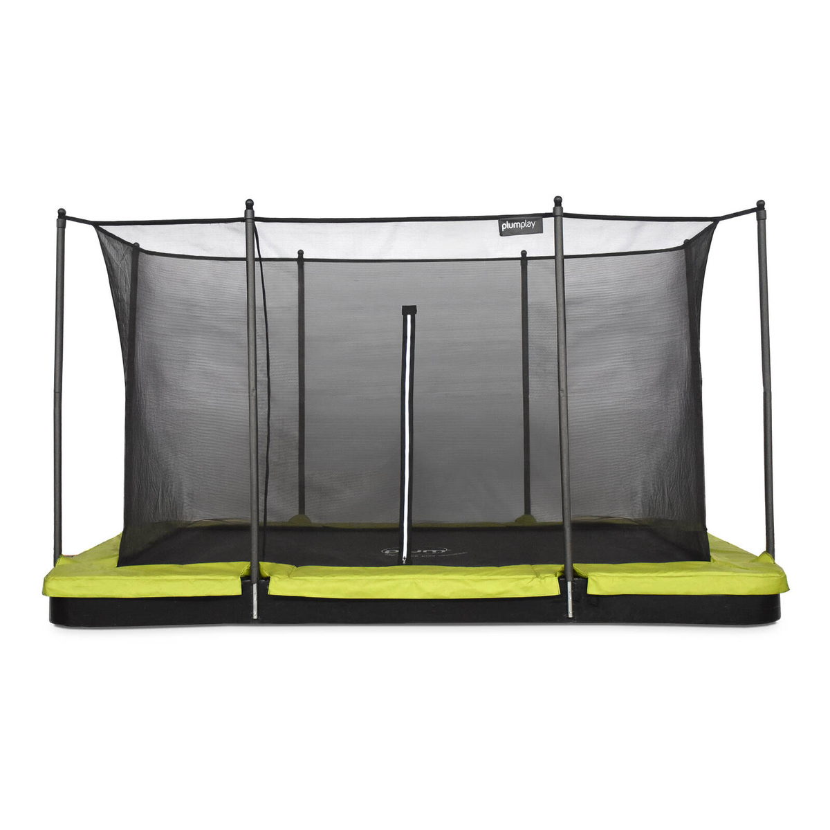 Plum 12ft x 8ft In-Ground Rectangular Trampoline & Enclosure | Safe ...