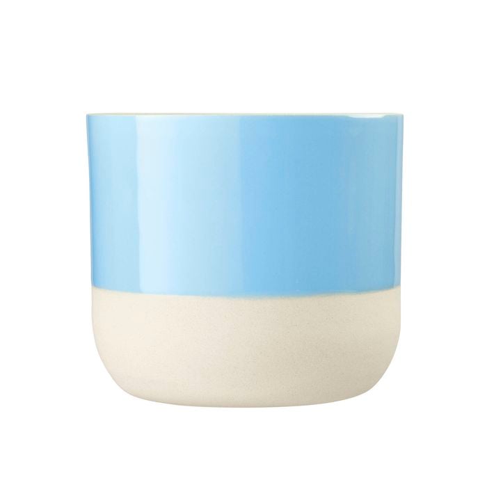 Borralheira 130 x 120mm Light Blue Two Tone Indoor Ceramic Pot ...