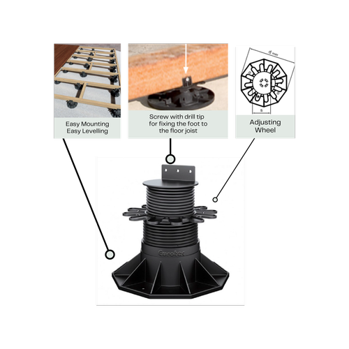 Builders Edge 70 - 170mm Bigfoot Xl Pedestal Feet - Bunnings Australia