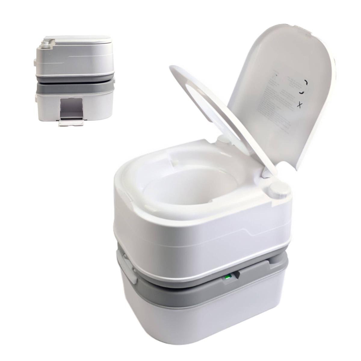 Salesbay Portable Camping Toilet Flushable Outdoor Sealed Tank Travel ...