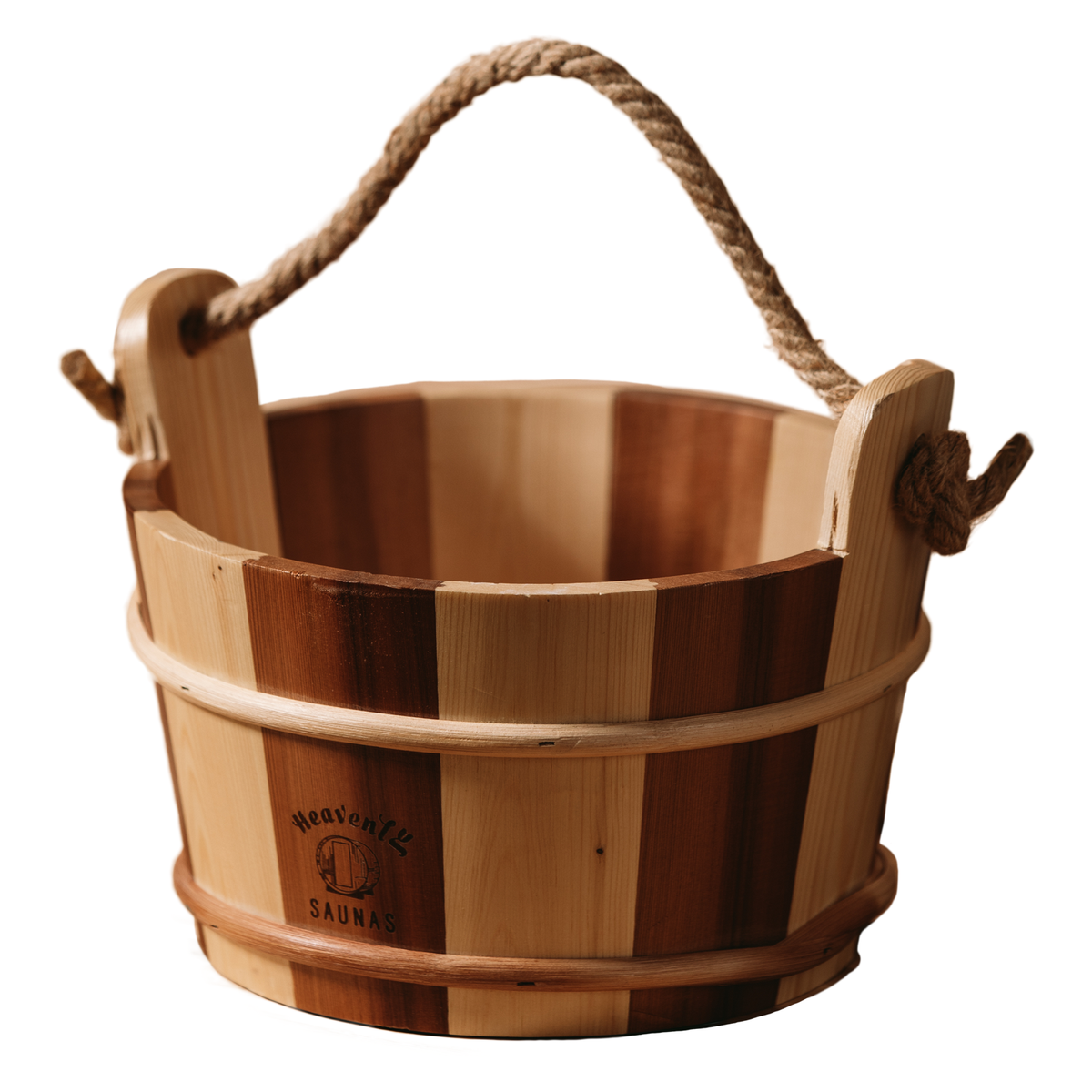 Heavenly Saunas Two Tone Cedar Sauna Bucket Including Sauna Ladle ...