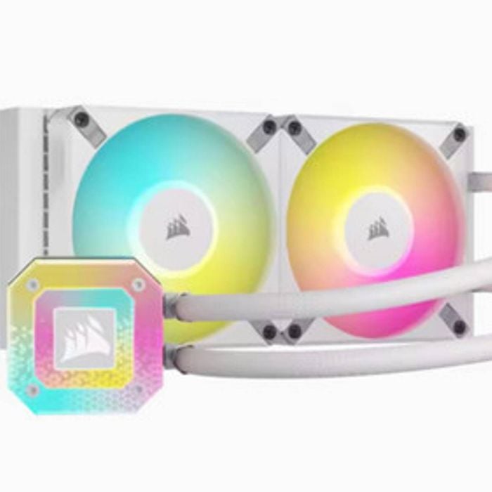 Corsair H100i Elite CAPELLIX XT White, 240mm Radiator, 2x ML120 RGB PWM ...