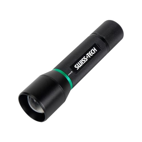SWISS+TECH 450lm Dual Power Rechargeable Focus Beam Flashlight ...