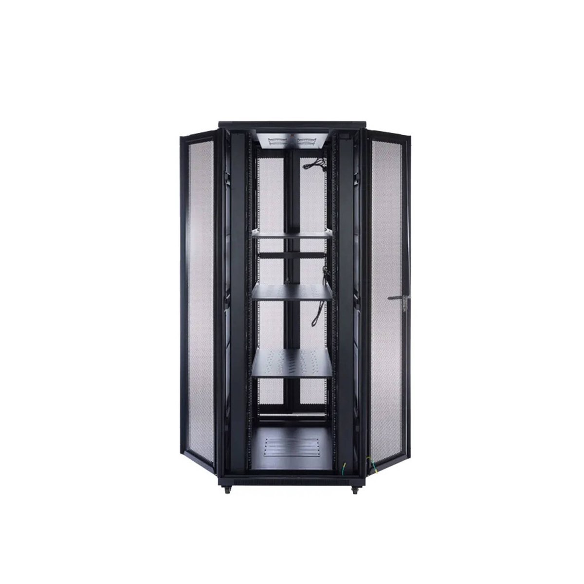 4Cabling 45RU 800mm Wide x 800mm Deep Server Rack with Bi-Fold Mesh ...