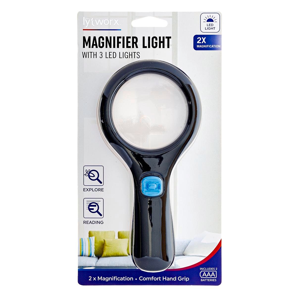 Lytworx Magnifier With 3 LED Lights - Bunnings Australia