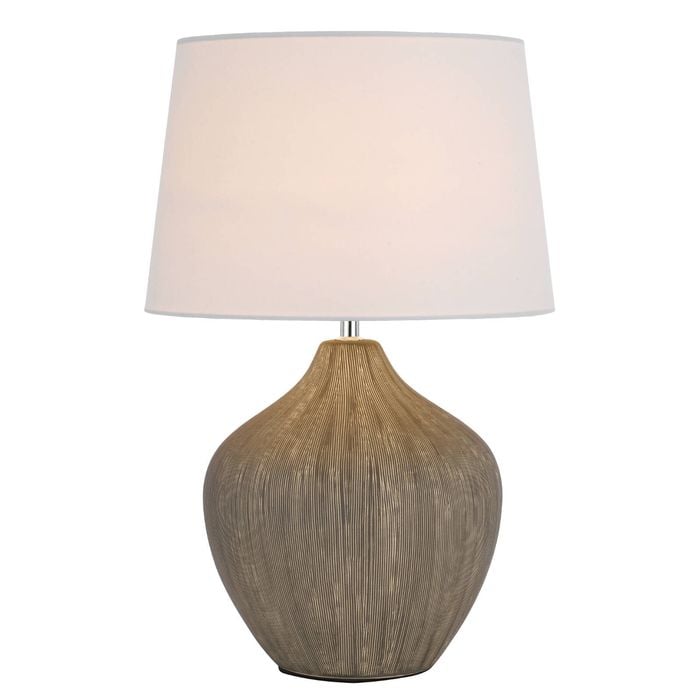Telbix Bronze/White Borneo Table Lamp - Bunnings Australia