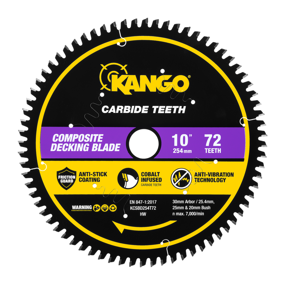 Kango 254mm 72T Composite Decking Mitre Saw Blade - Bunnings Australia