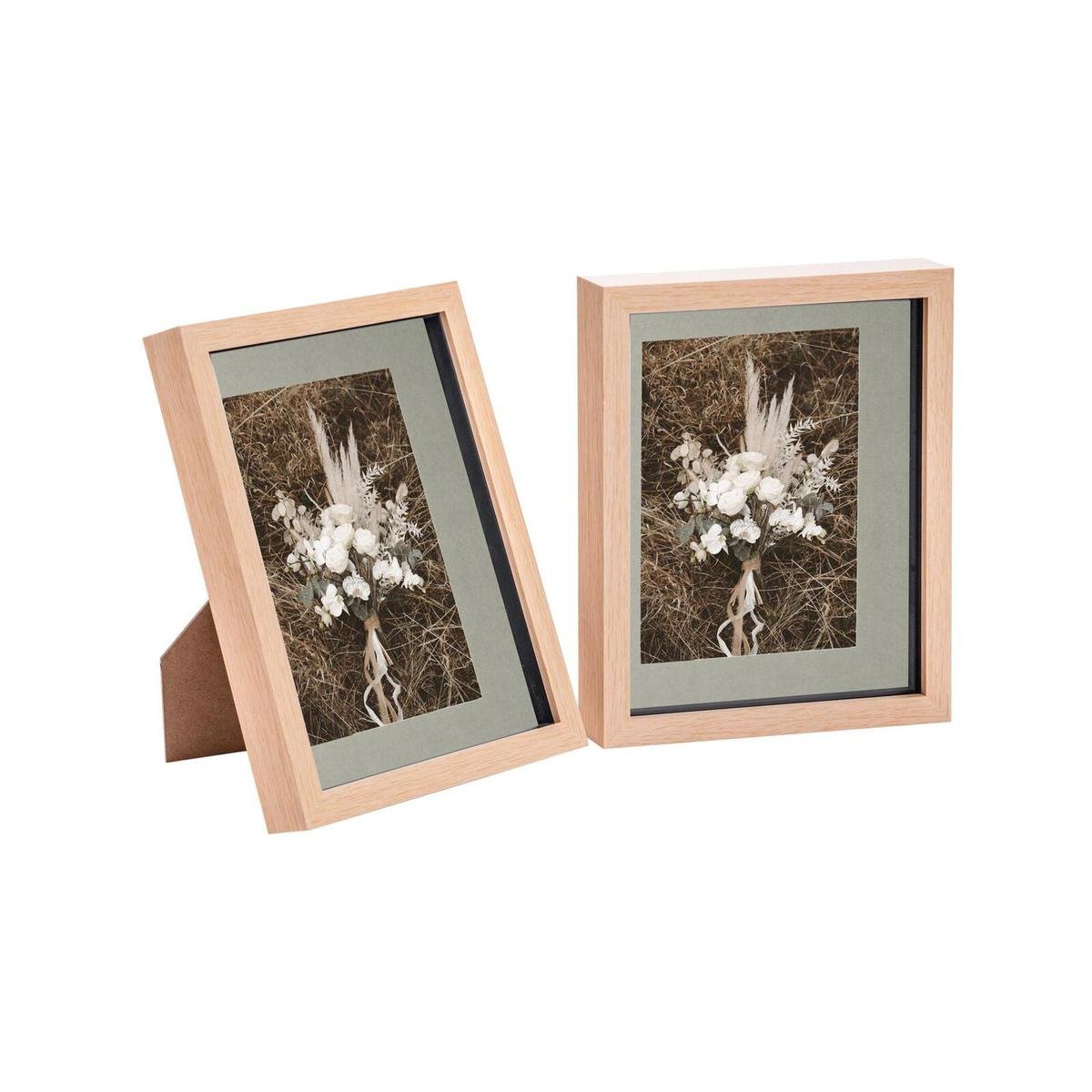 Nicola Spring Shadow Box Frames - 8 x 10" with 5 x 7" Mount - Light ...