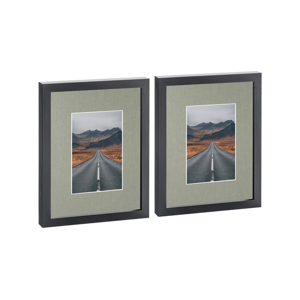 Nicola Spring Photo Frames with 4" x 6" Mount - 8" x 10" - Black - Pack ...