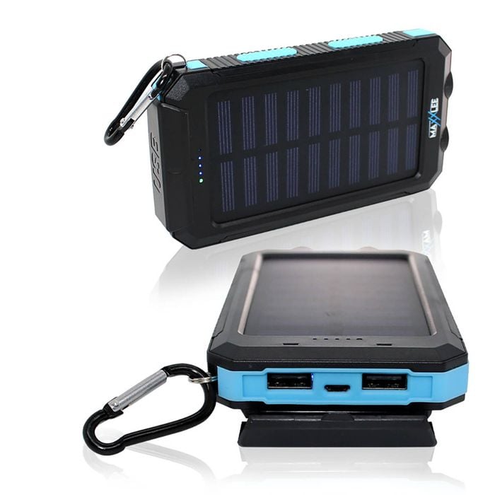 Maxxlee 10000mAh Solar Power Bank BLUE - Bunnings Australia