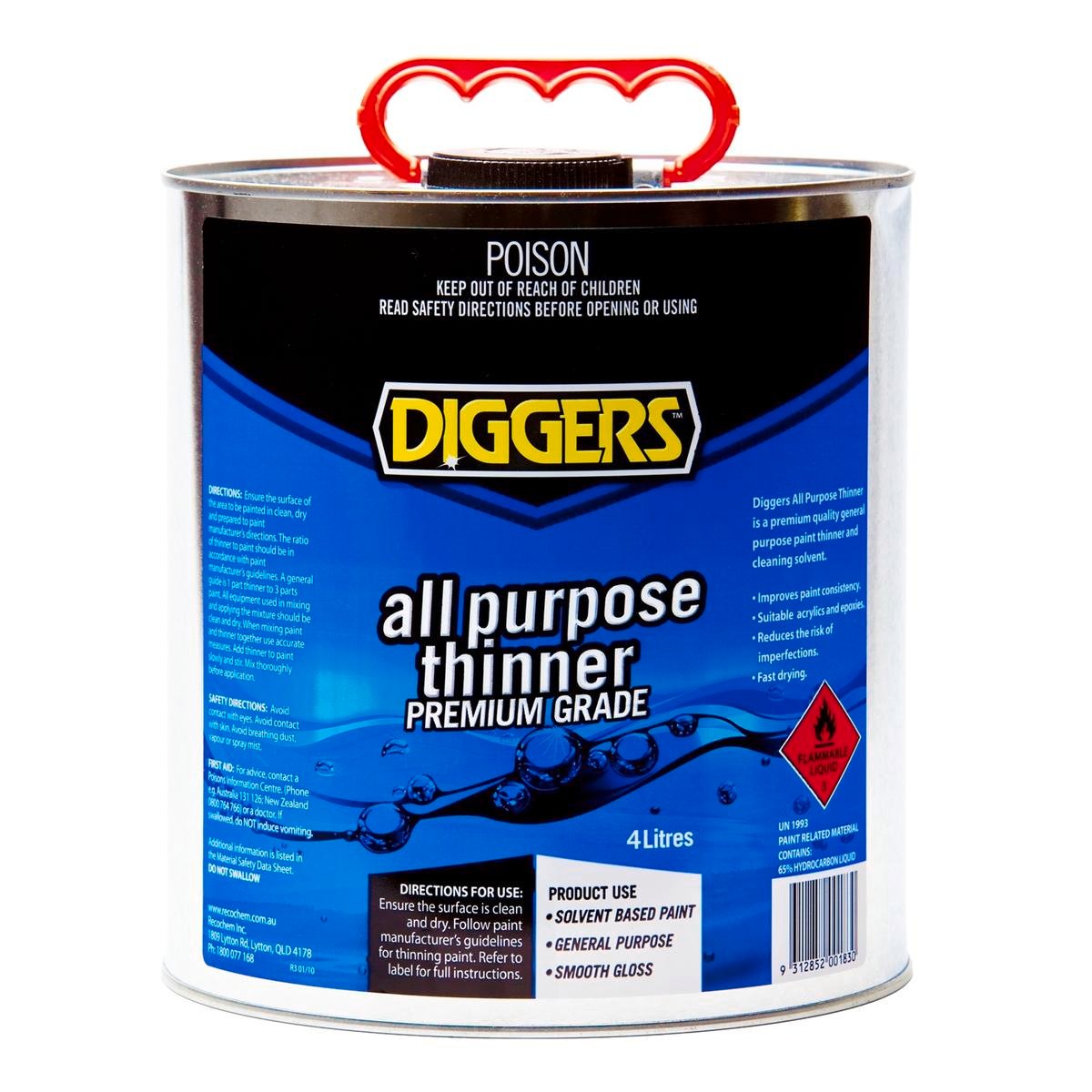 DIGGERS 4L All Purpose Thinner - Bunnings Australia