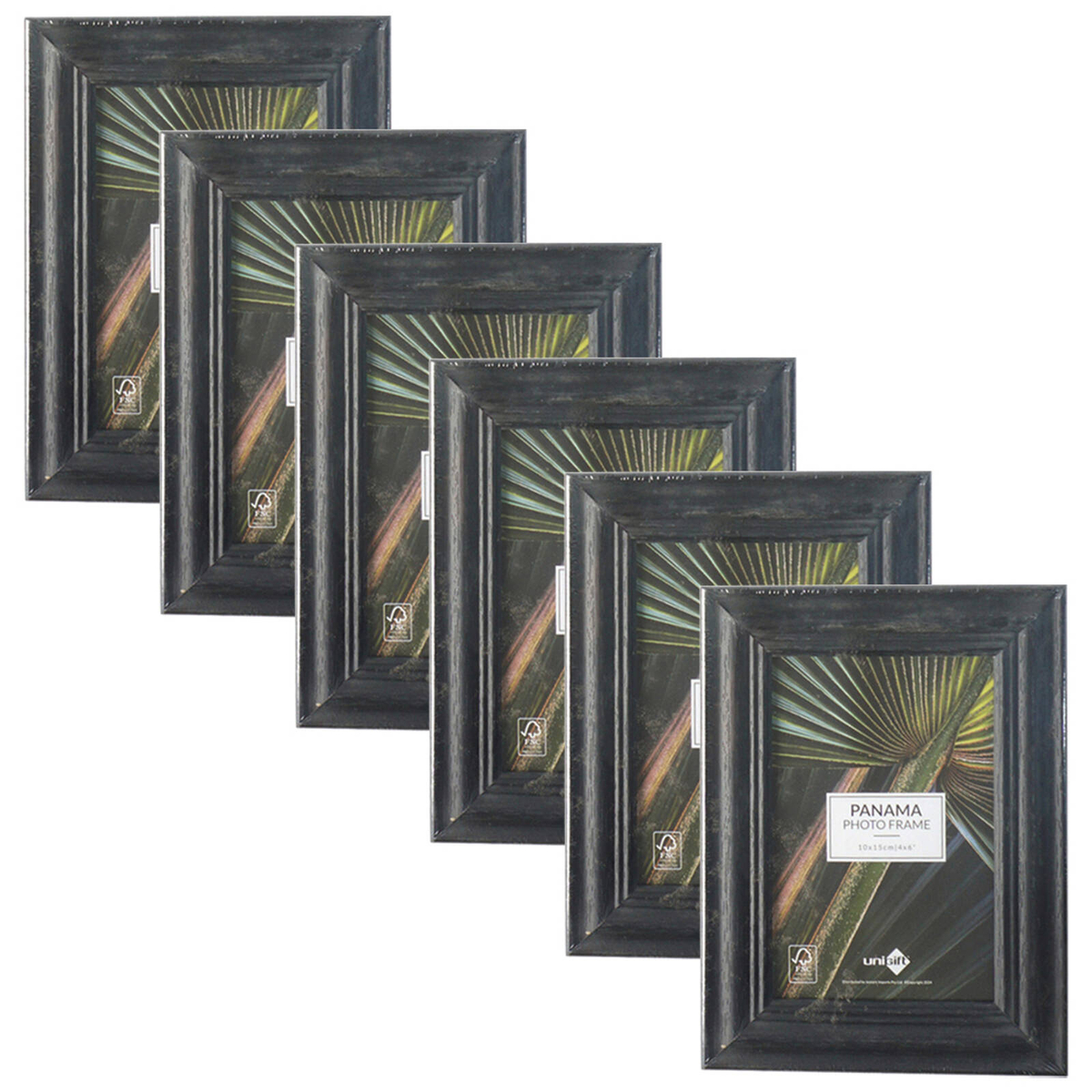 6PK Unigift 10x15cm Panama Photo Picture Frame Home Decor Assorted ...