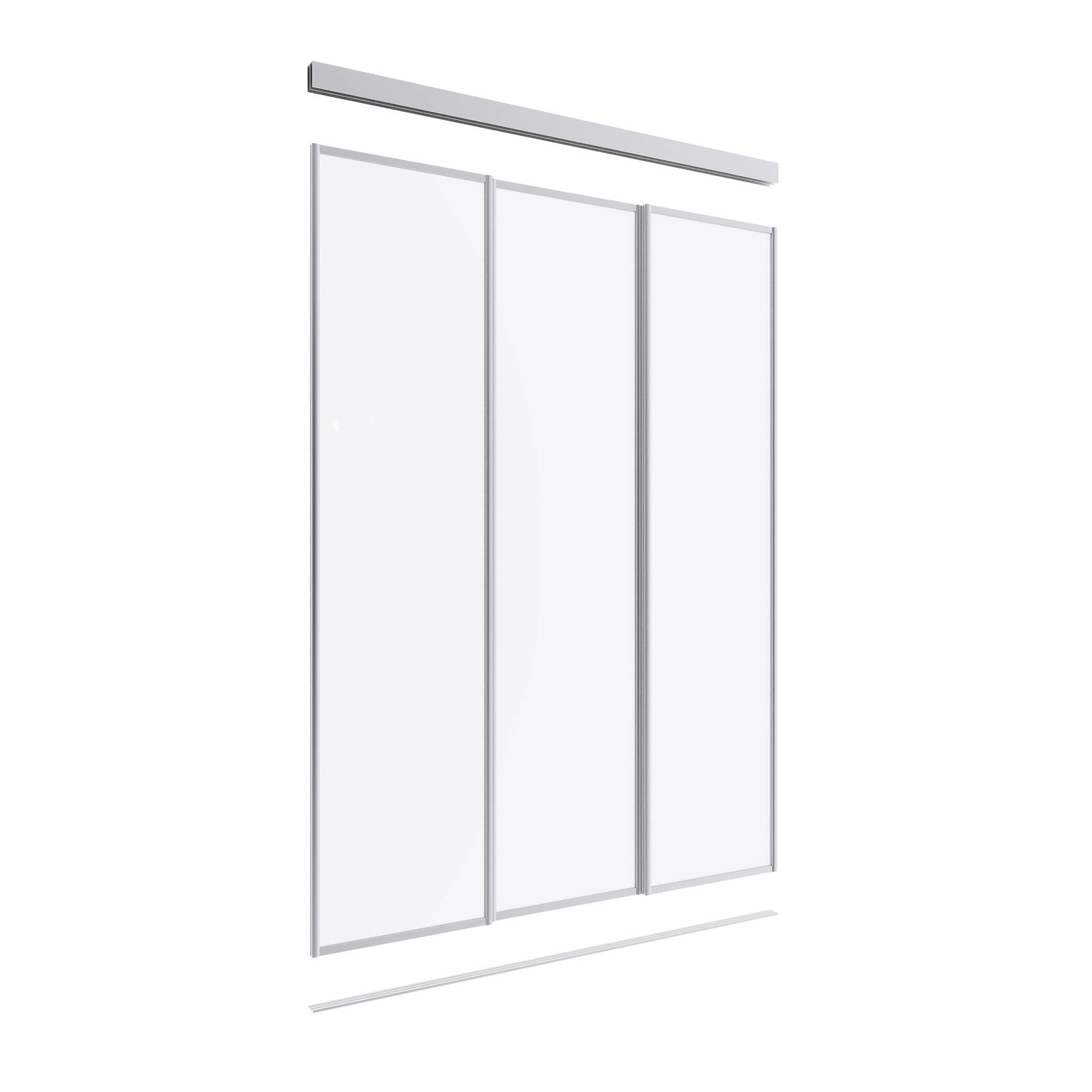 2400 x 1800mm 3 Door Glass Opti-Panel Package - Lugna Online