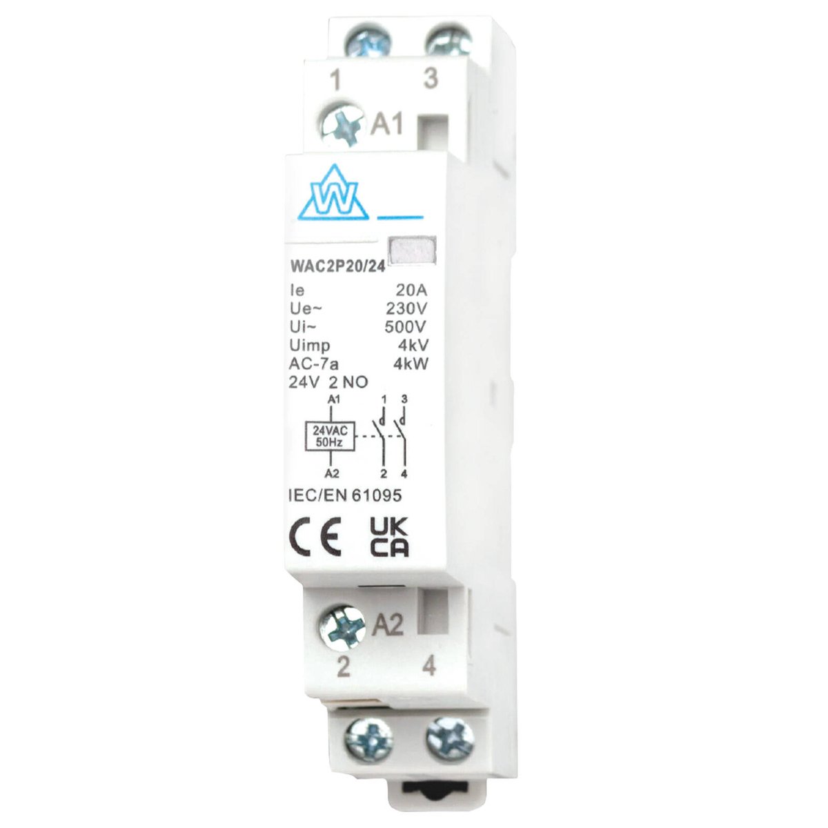 Deta Single Phase 2 Pole Modular Contactor With Din Rail Mount ...