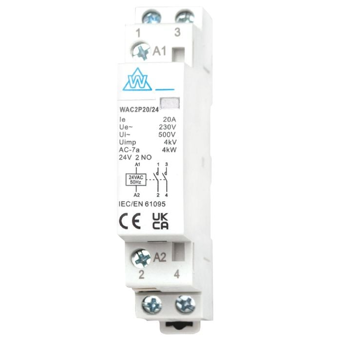 Deta Single Phase 2 Pole Modular Contactor With Din Rail Mount ...