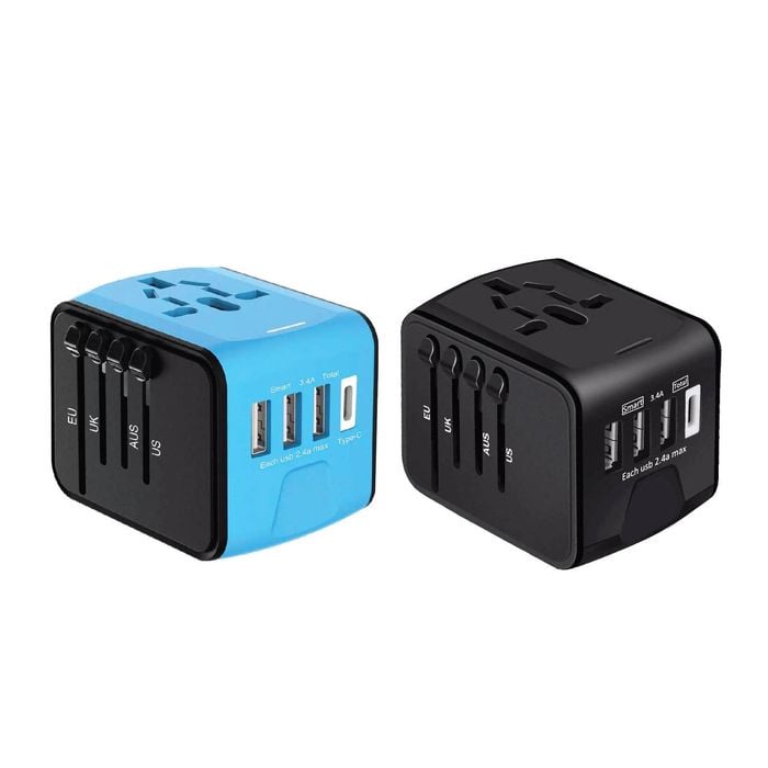 Perth Laptops Type-C 3 USB Charger Universal World Travel Adapter Plug ...