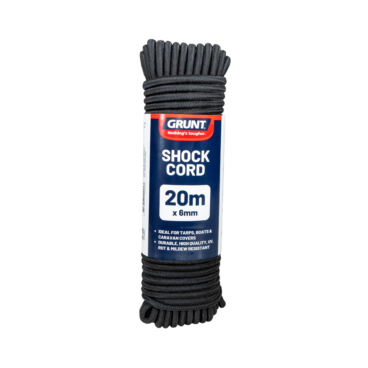 GRUNT 6mm x 20m Black Shock Cord Bunnings Australia