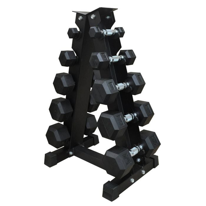 5 Pair A Shape Dumbbell Rack Home Gym Dumbbell Weight Storage Tree ...