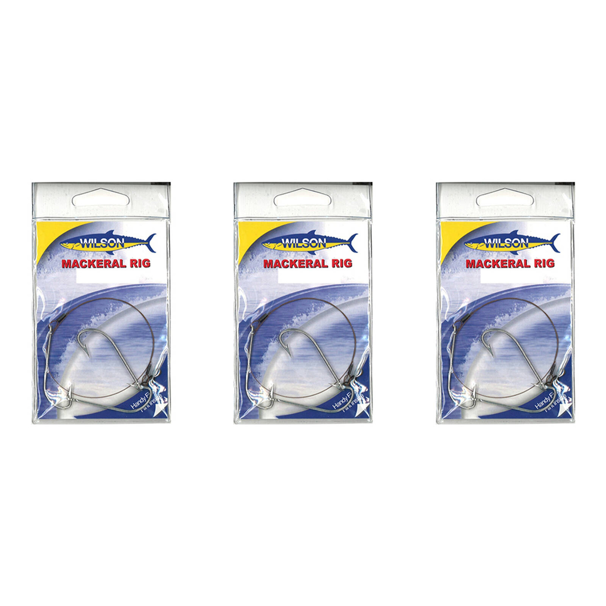 3x Wilson Mackerel Fishing Rig 3x4/0 Hook-Setup - 30lb Multi Strand ...