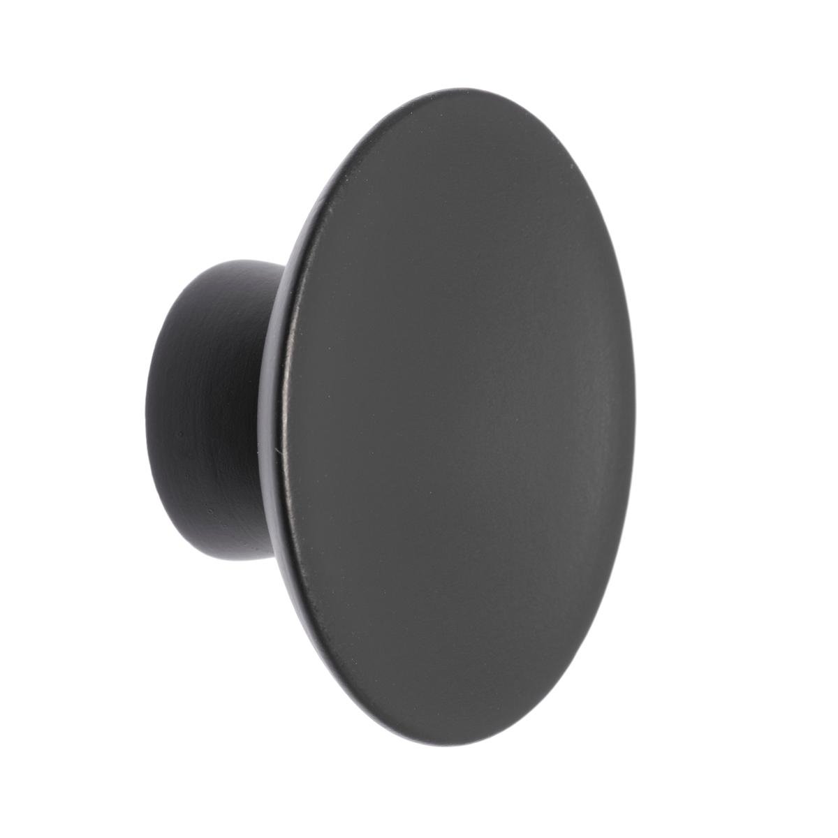 Lane 45mm Black Round Timber Knob - Bunnings Australia