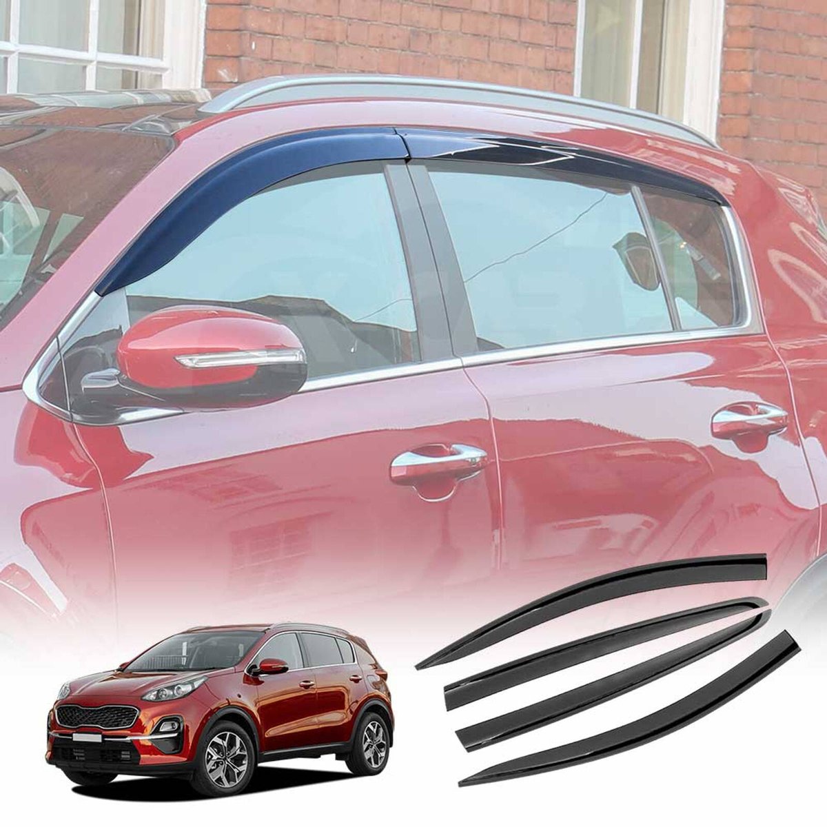 Weathershields for Kia Sportage 2016-2021 Car Weather Shields Wind ...