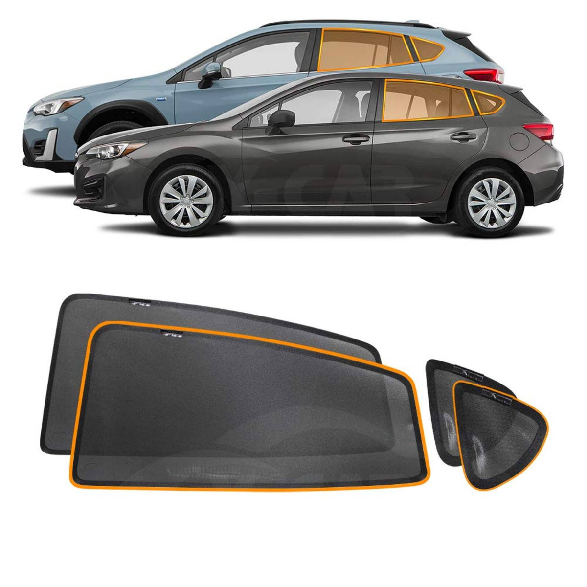 Rear Port Window Sun Shade for Subaru XV/Impreza Hatchback 2017-2023 ...