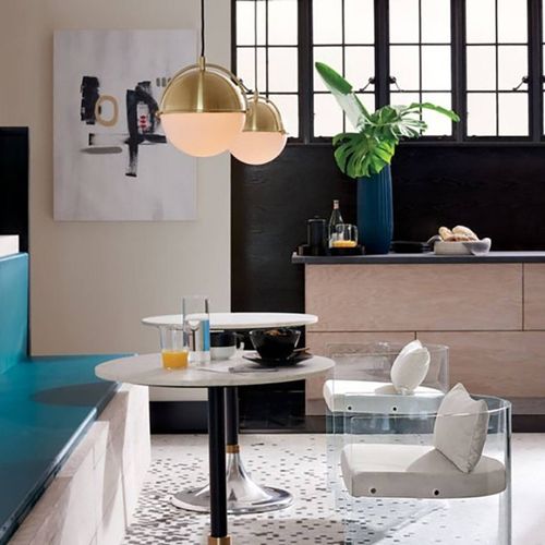 Amonson Lighting Globe Pendant Light Small Replica - Brass - Bunnings ...